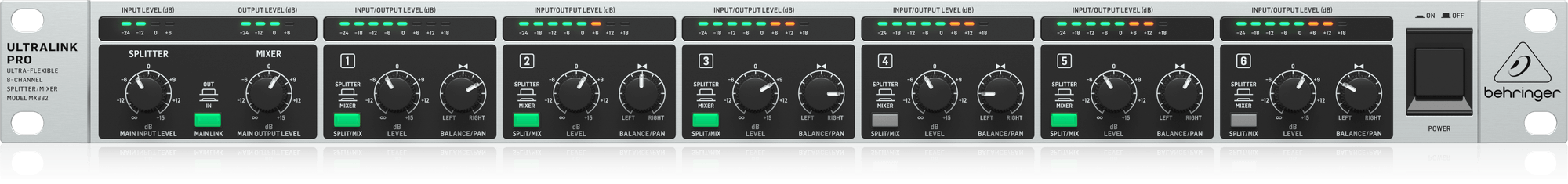 Behringer MX882 V2 Ultralink Pro 8-Channel Splitter/Mixer - Your ...