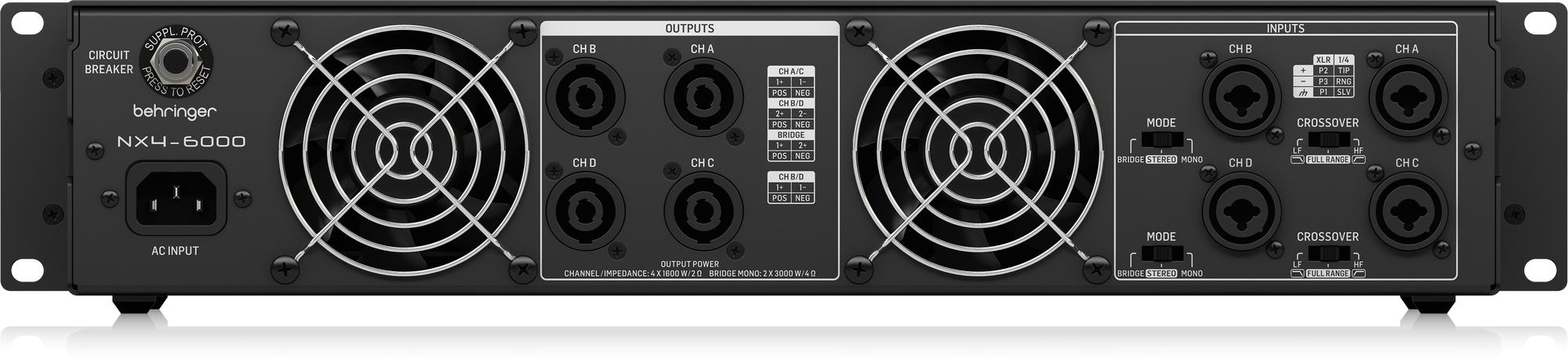 Behringer NX4-6000 6000W 4-channel Power Amplifier - Your Destination ...